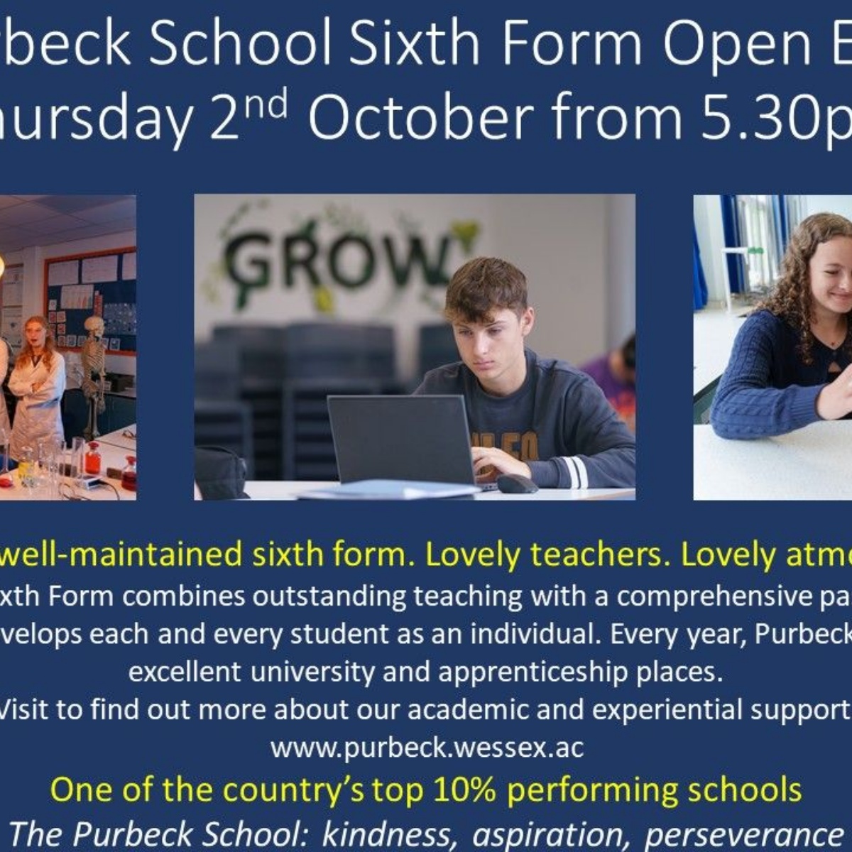 The Purbeck School Sixth Form Open Evening - The Purbeck School